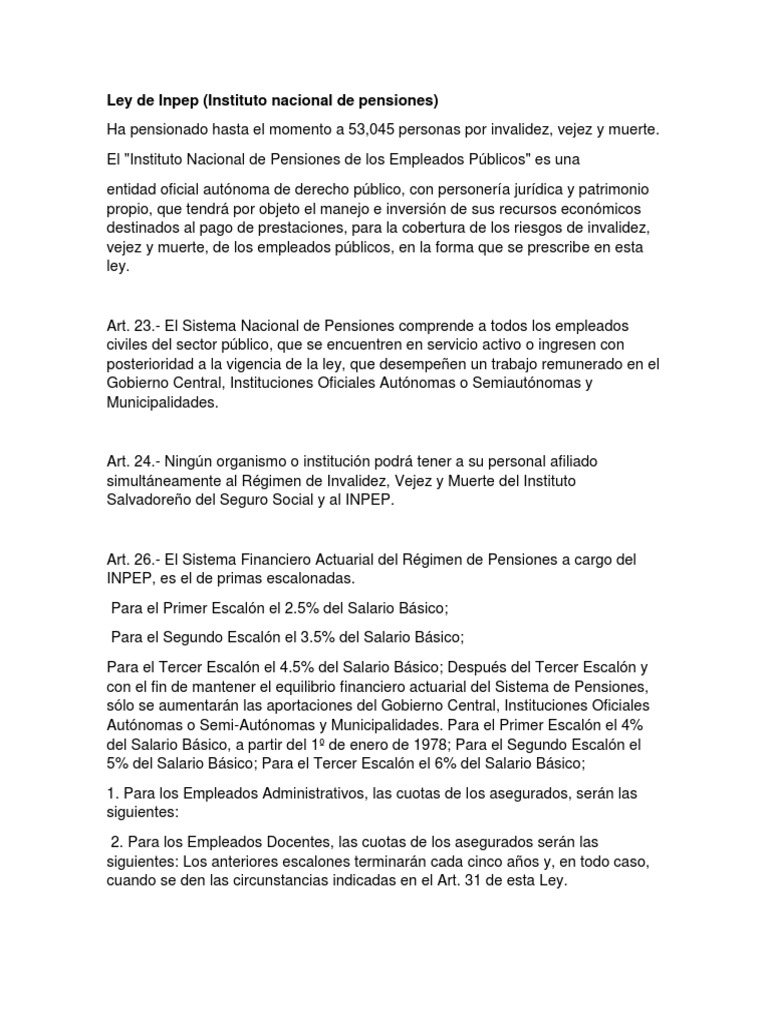 Inpep | Descargar gratis PDF | Pensión | Jubilación