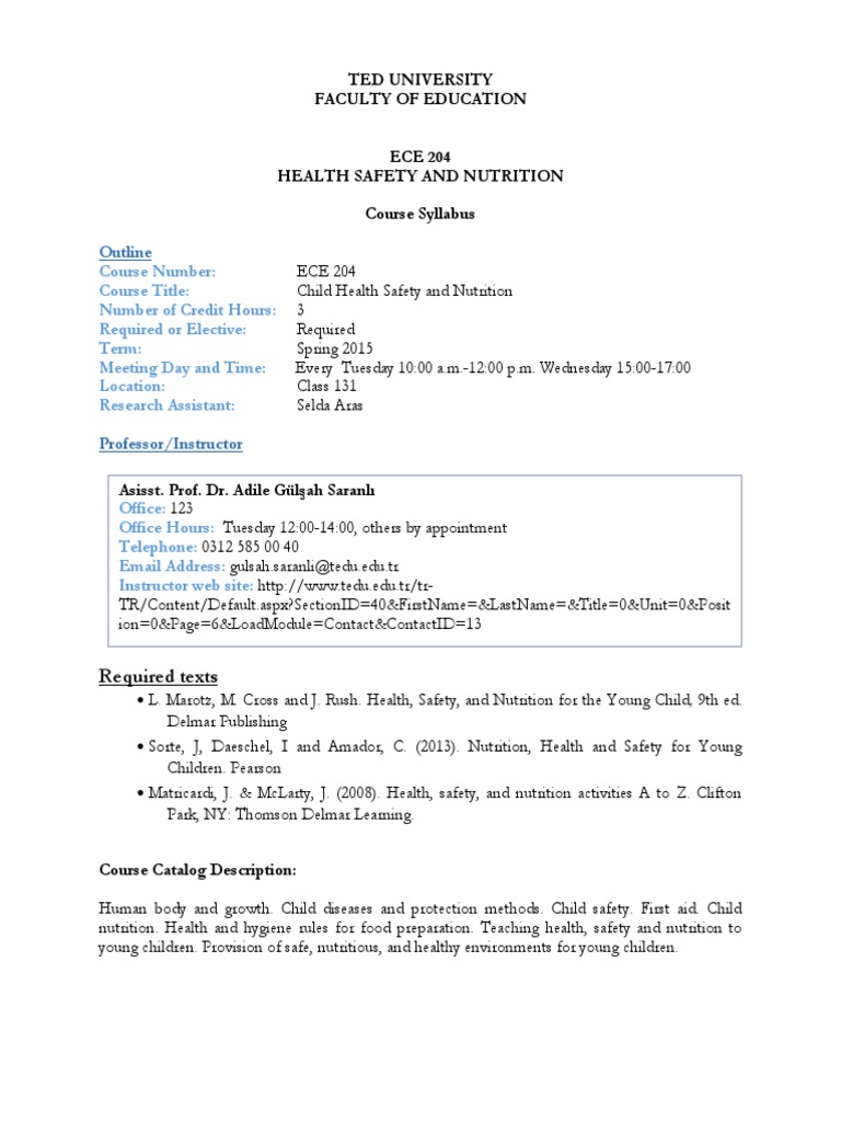 Health, Nutrition, and Safety | PDF | Lesson Plan | Nutrition