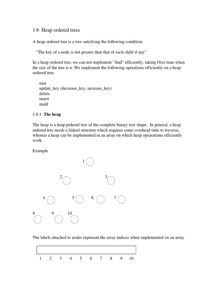 Heap Ordered Trees | PDF | Array Data Structure | Applied Mathematics