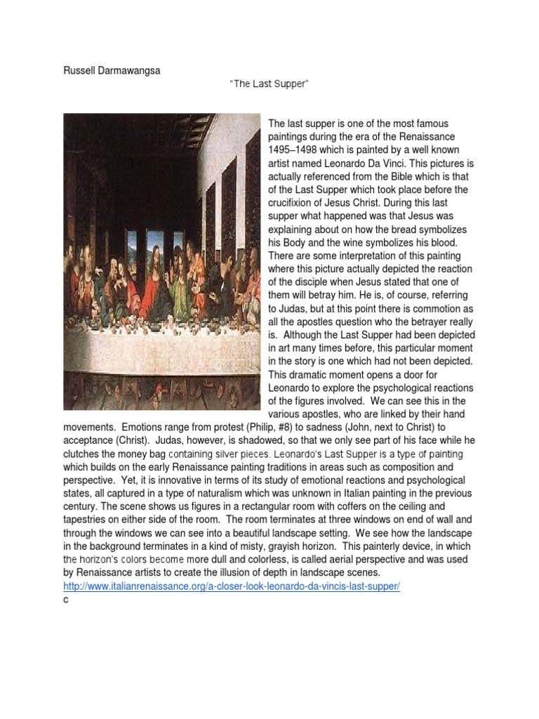 The Last Supper | PDF | Last Supper | Paintings