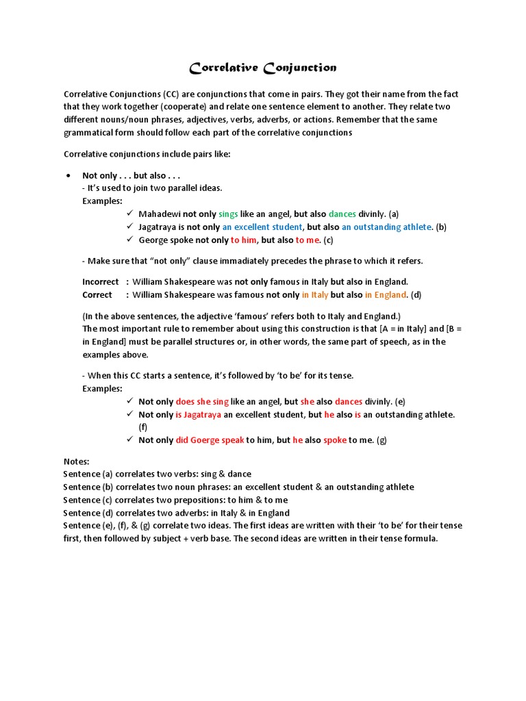 Meeting 8 - Correlative Conjunctions Per Group | PDF | Verb | Adverb
