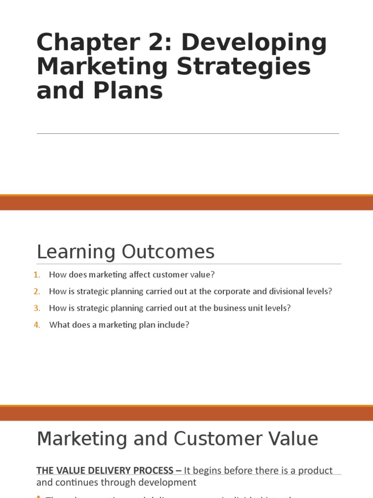 Chapter 2: Developing Marketing Strategies and Plans | PDF | Strategic ...