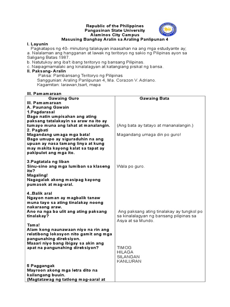 Detailed Lesson Plan in Esp | PDF