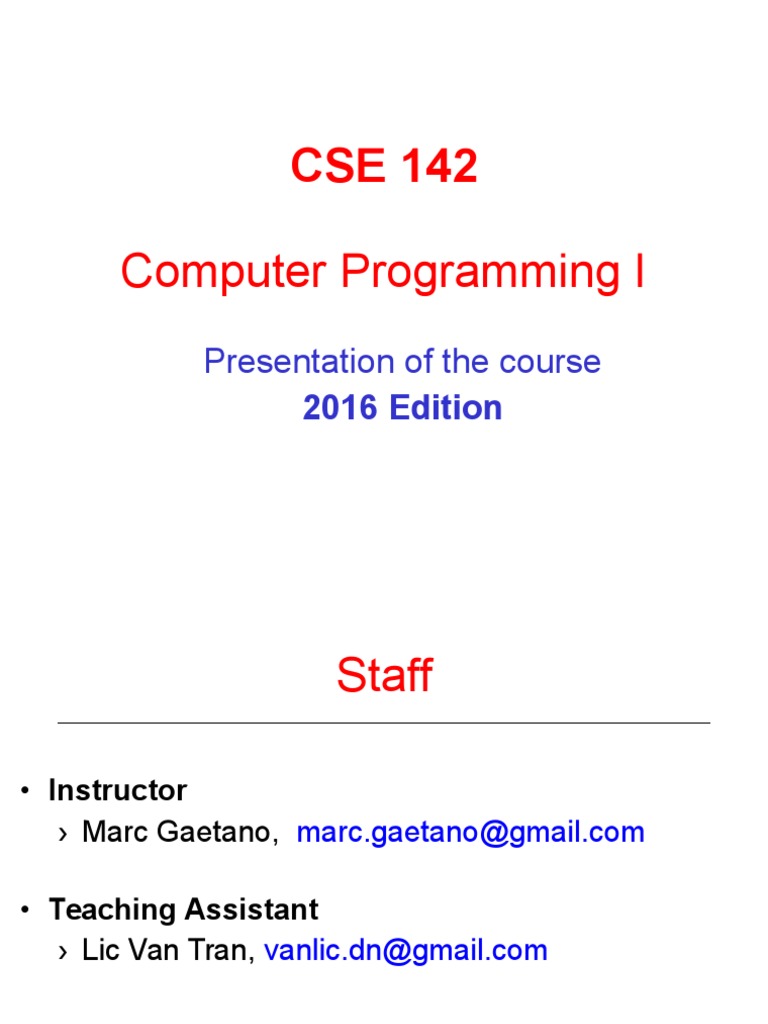 CSE 142 Computer Programming | PDF | Computer Programming | Areas Of ... CSE 142 Computer Programming | PDF | Computer Programming | Areas Of ...