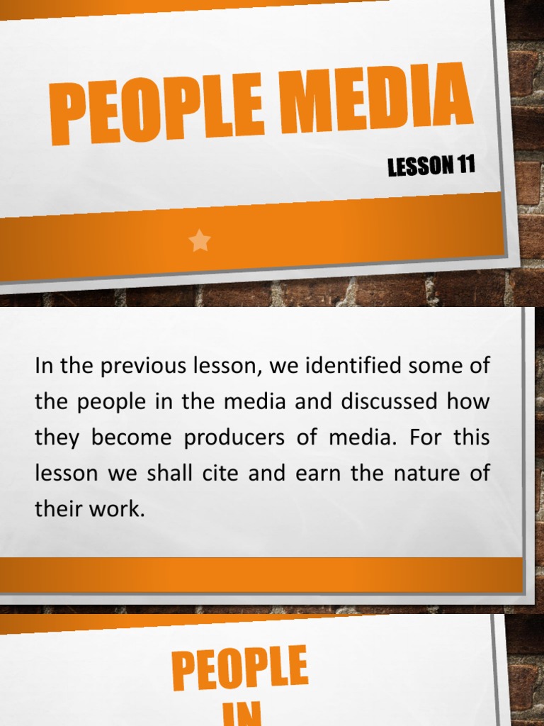 Lesson 11 People Media | PDF | News | Mass Media