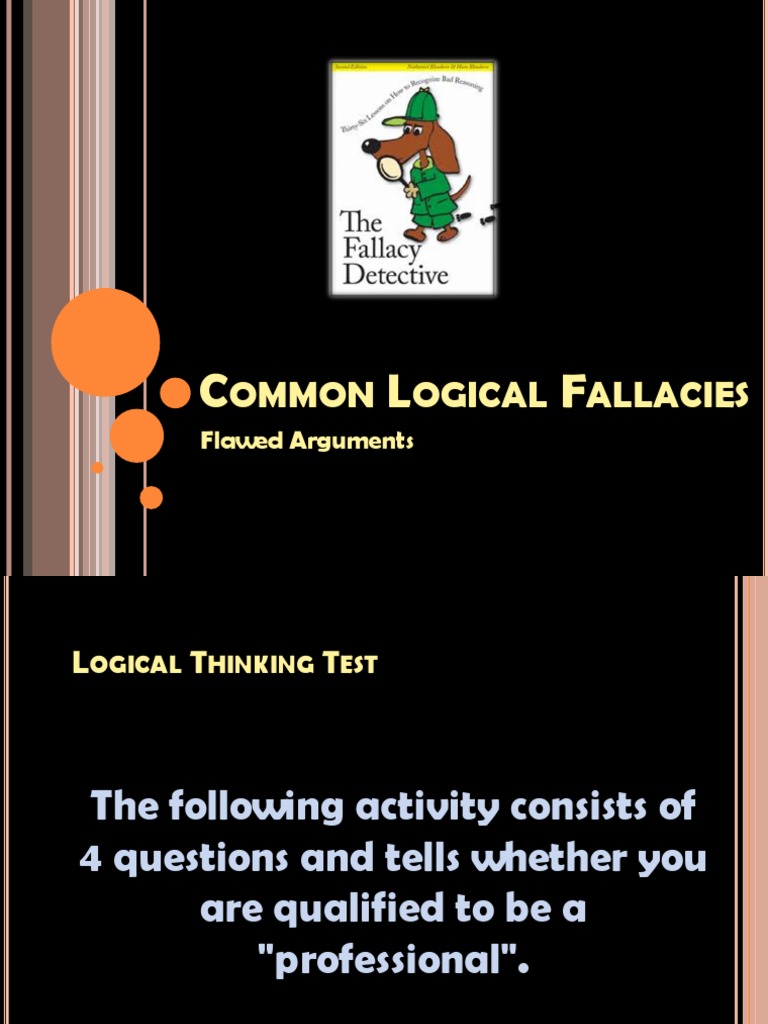 Ommon Ogical Allacies: Flawed Arguments | PDF | Argument | Fallacy