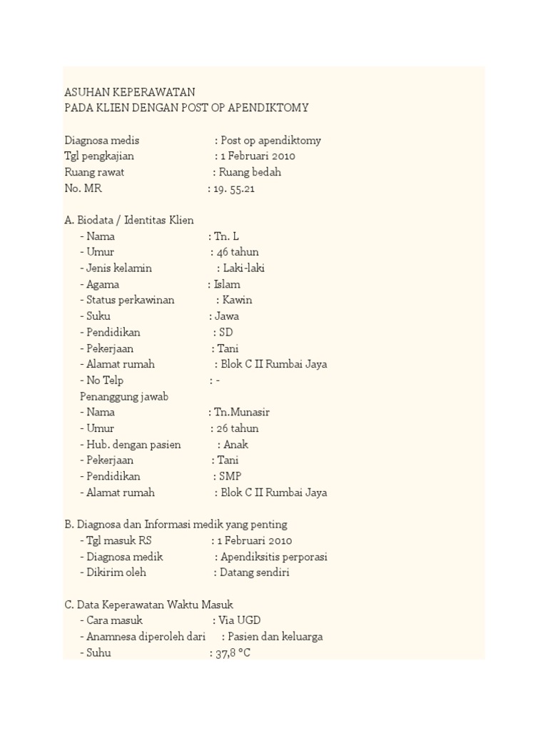 Askep Apendisitis | PDF