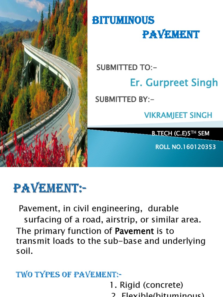 Bituminous Pavement | PDF | Road Surface | Asphalt