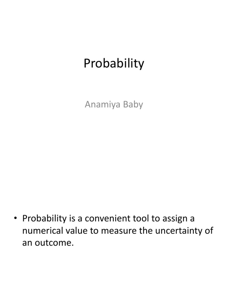 Basics of Probability | PDF | Probability | Randomness