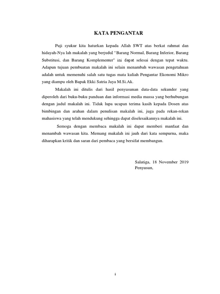 Barang Normal, Inferior, Substitusi, Dan Komplementer | PDF