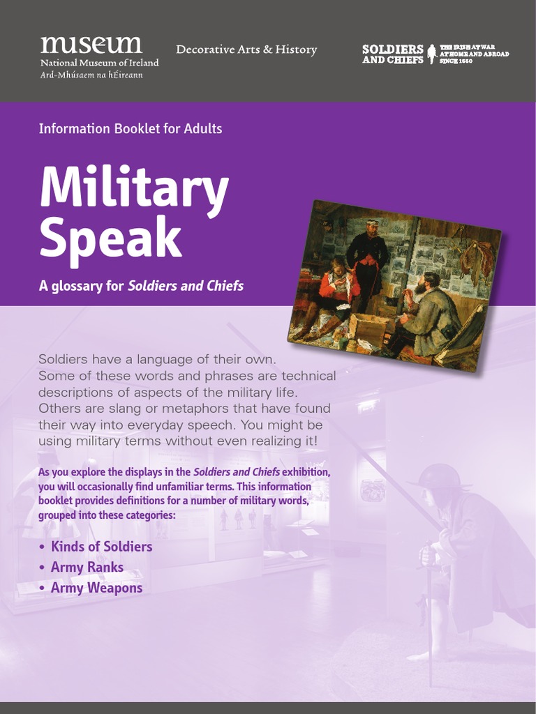 Military Speak: Information Booklet For Adults | PDF | Gun | Rifle