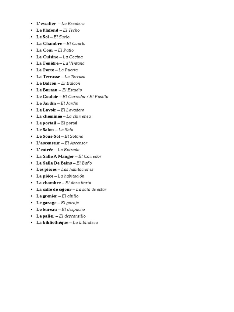 Partes Casa Frances PDF | PDF