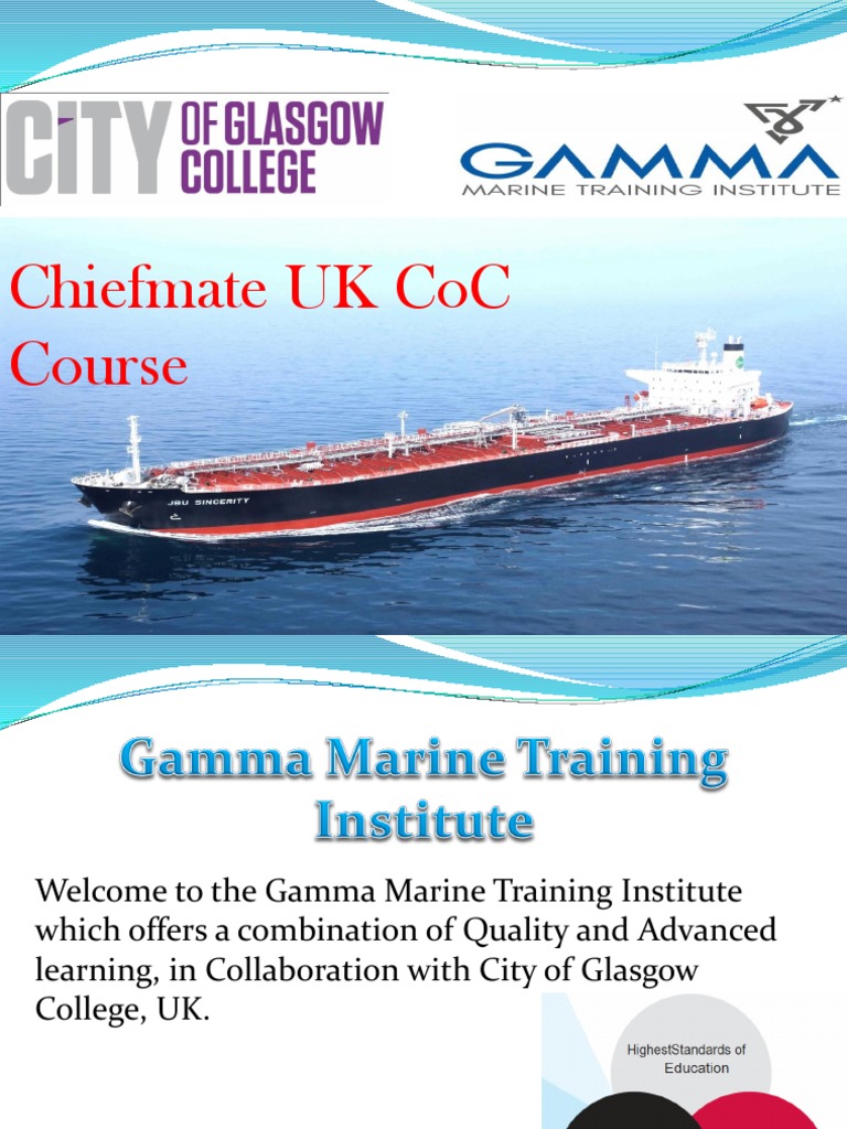 UK Chief Mate Unlimited CoC Course | PDF