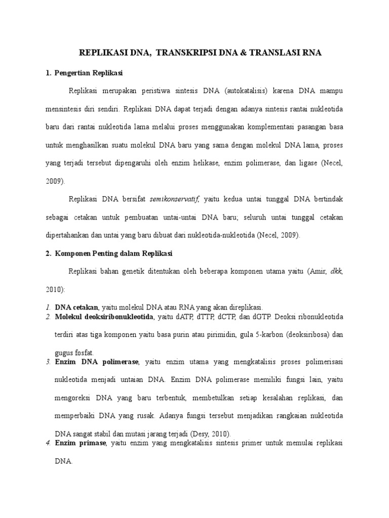 Replikasi DNA: Proses & Model | PDF