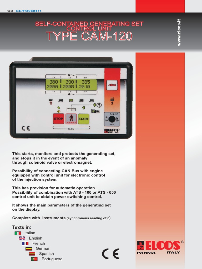TYPE CAM-120 TYPE CAM-120: Self-Contained Generating Set Control Unit ...