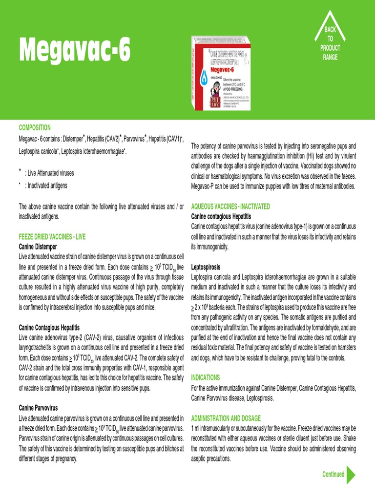 Megavac 6 | PDF | Vaccines | Virus