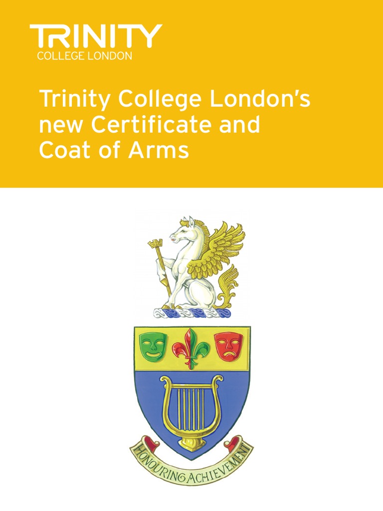 Trinity College London's New Certificate and Coat of Arms | PDF | Muse ...