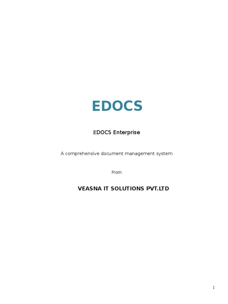 EDOCS-Document Management System | PDF | Image Scanner | File Format