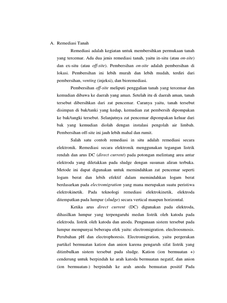 Remediasi Tanah | PDF