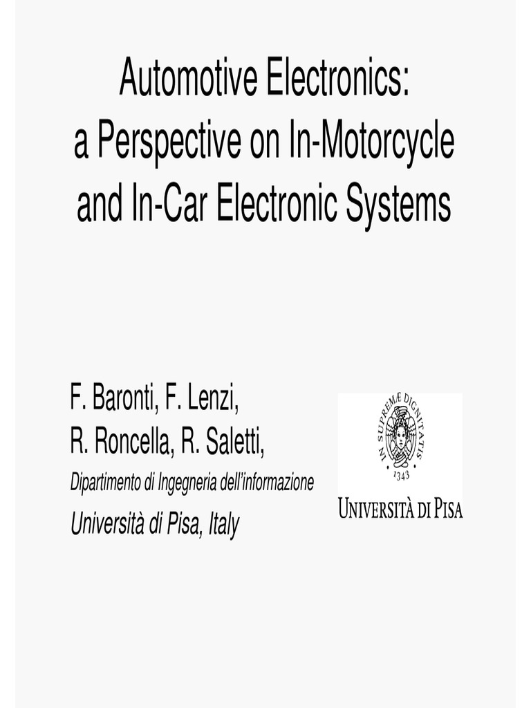 Automotive Electronics: A Perspective On In-Motorcycle and In-Car ...