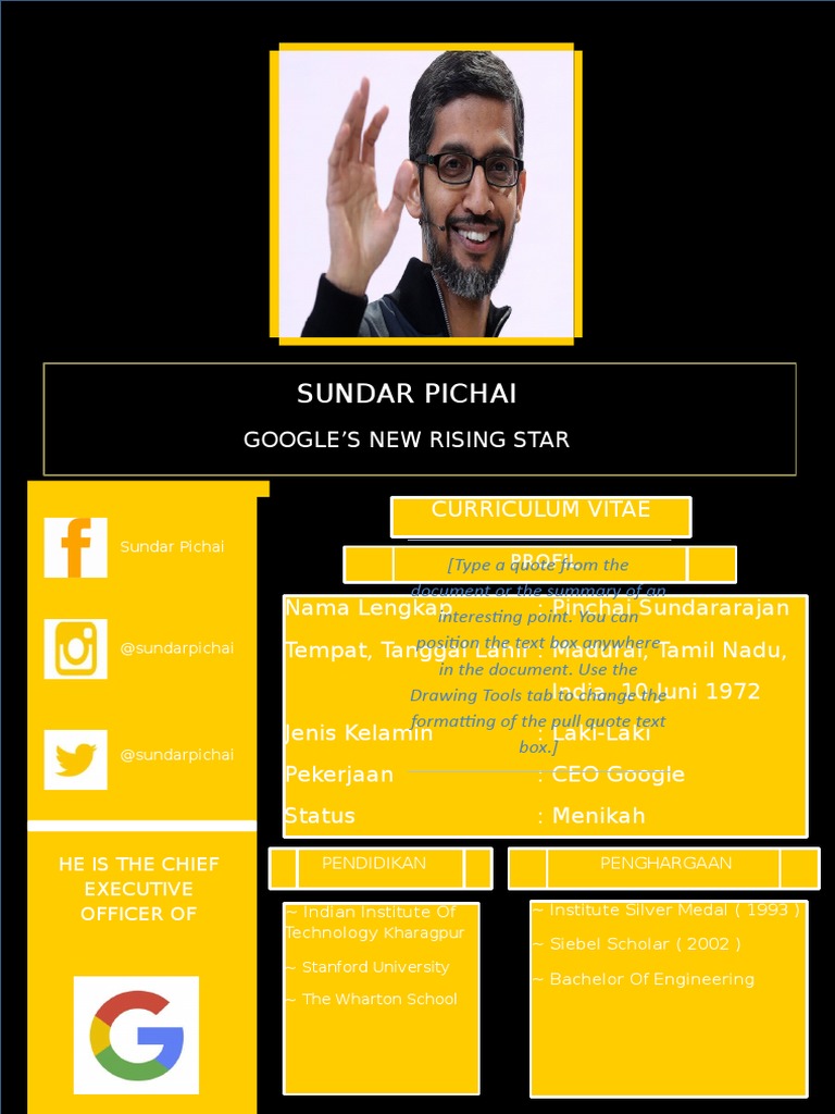 CV Sundar Pichai | PDF