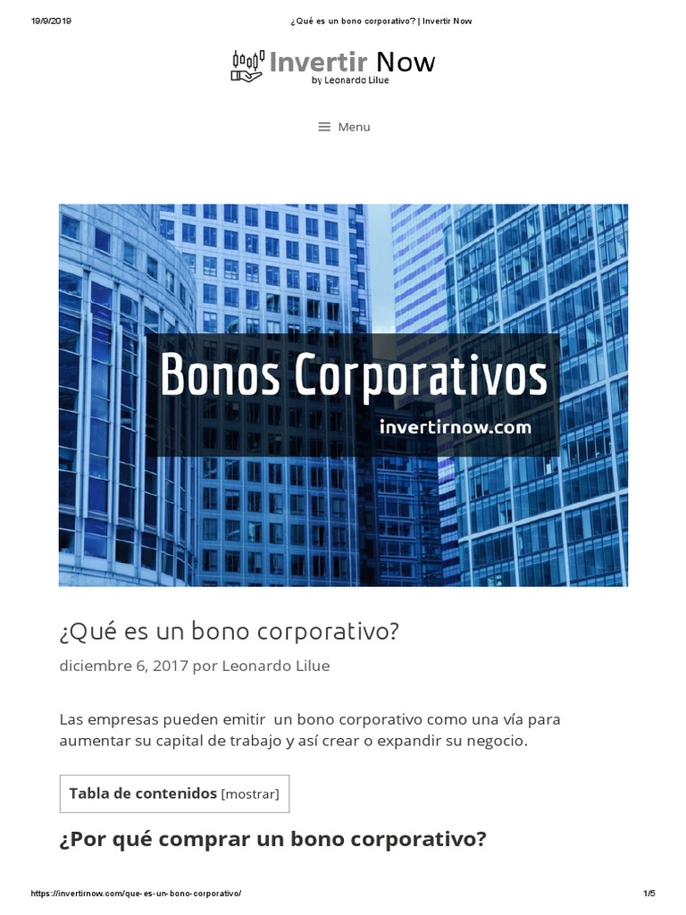 Bono Corporativo Imprimir | PDF | Corporaciones | Compartir (Finanzas)