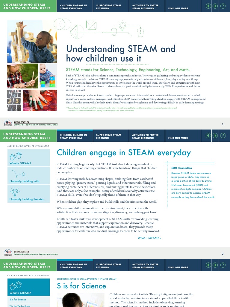 Understanding STEAM and How Children Use It | PDF | Learning | Creativity