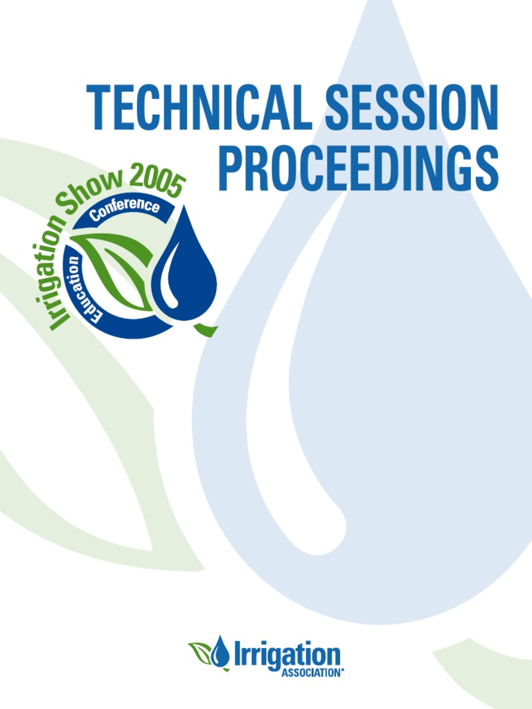 2005 Irrigation Show Technical Papers | PDF | Irrigation | Hydrology