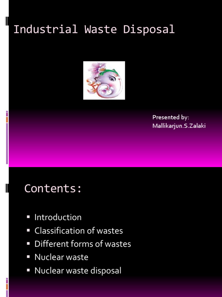 Industrial Waste Disposal | PDF