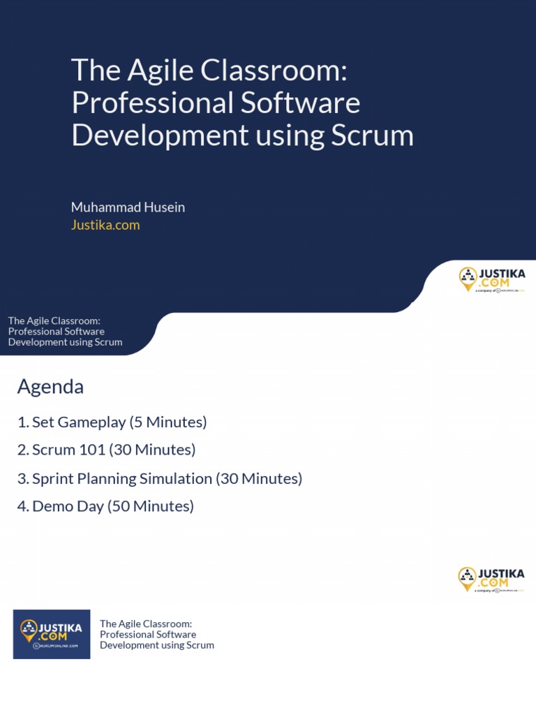 The Agile Classroom: Professional Software Development Using Scrum ...