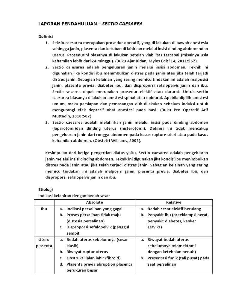 LP - Sectio Caesaria | PDF