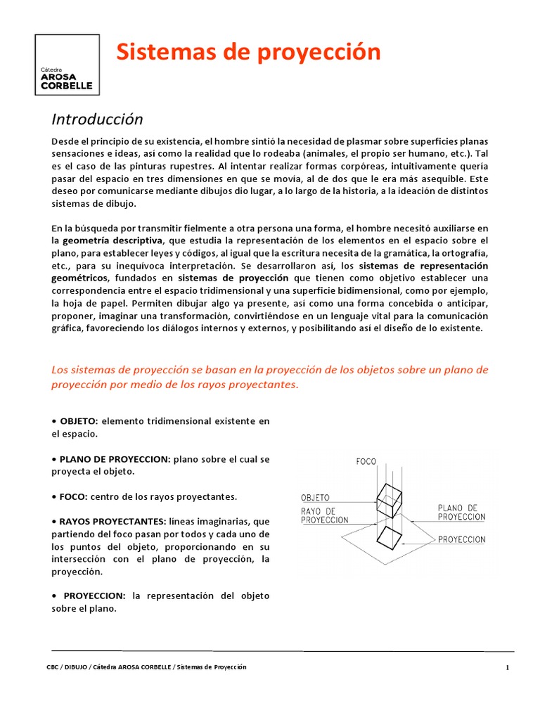 Sistemas de Proyeccion | PDF | Geometria plana) | Espacio