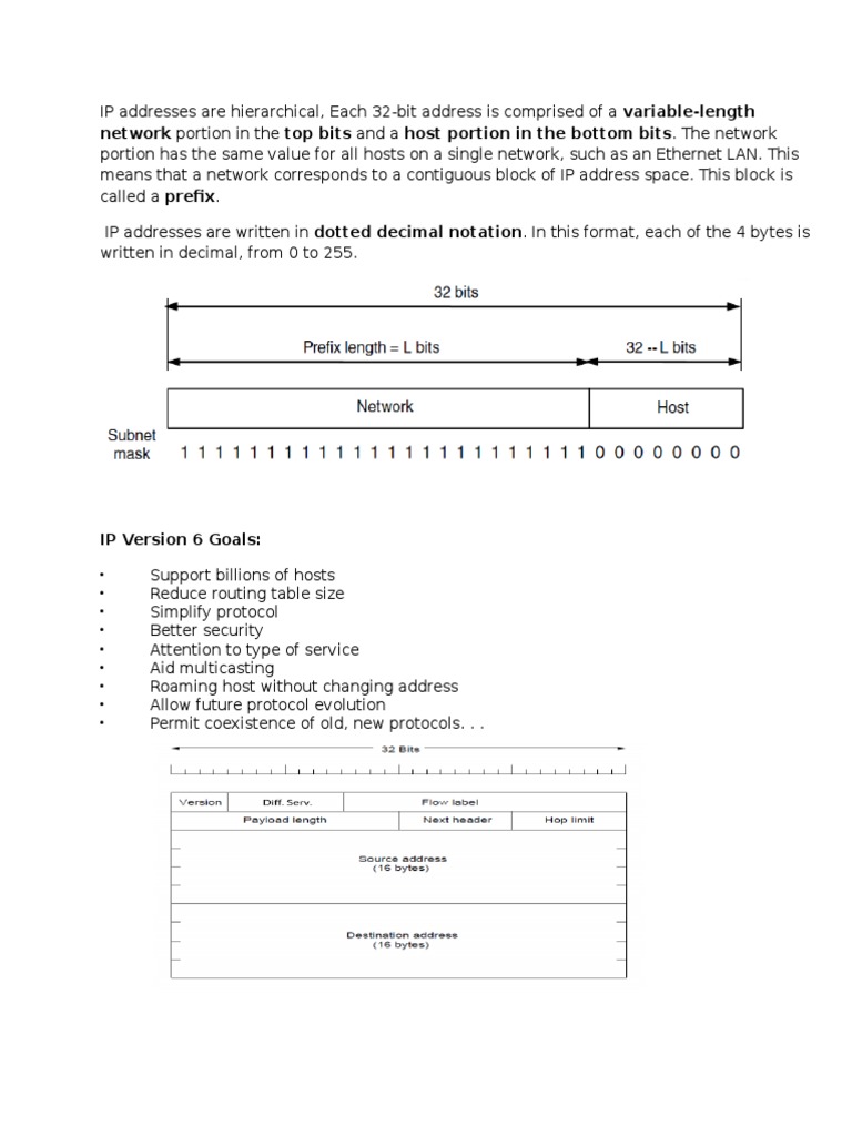 An Overview of IP Addressing, IPv6 Goals, Internet Control Protocols, MPLS, and Interior and ...