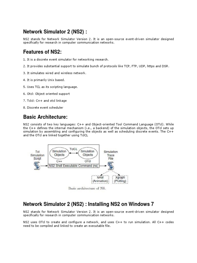 Network Simulator 2 | PDF | Object Oriented Programming | Directory (Computing)