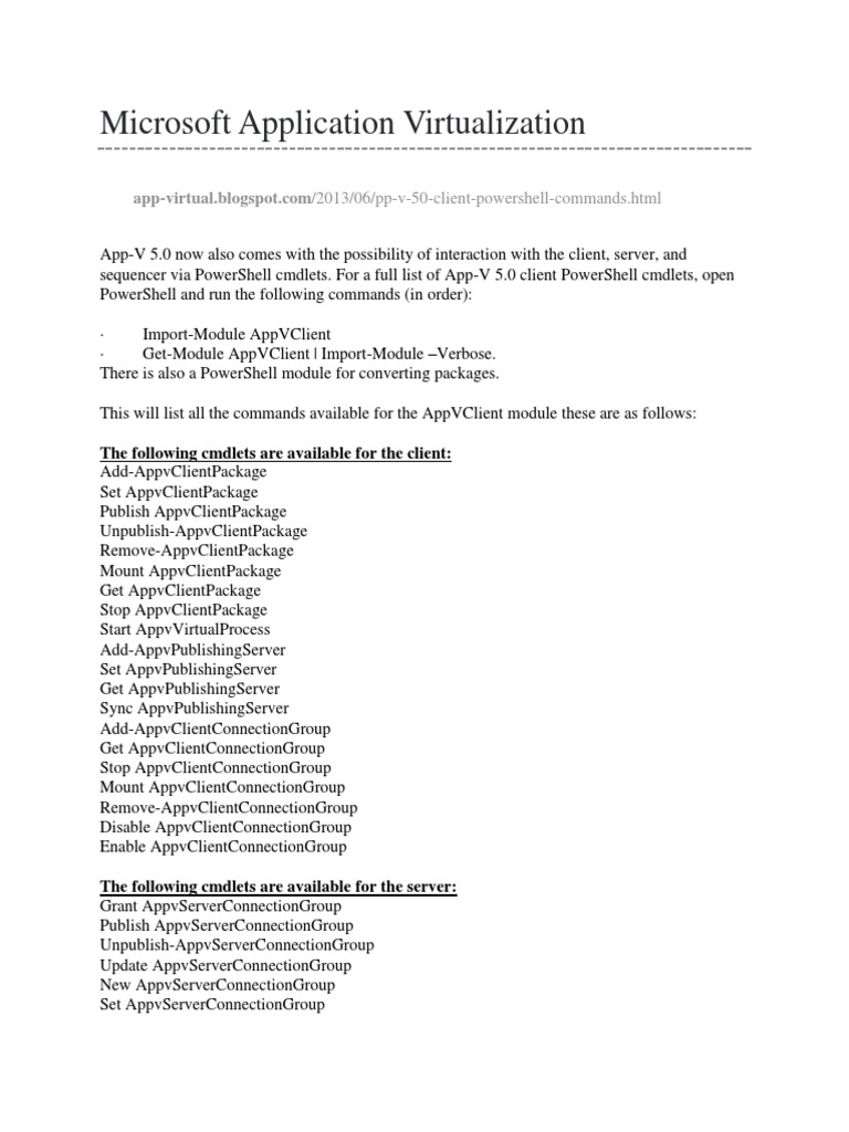 Microsoft Application Virtualization | PDF | Computing Platforms | Computer Architecture