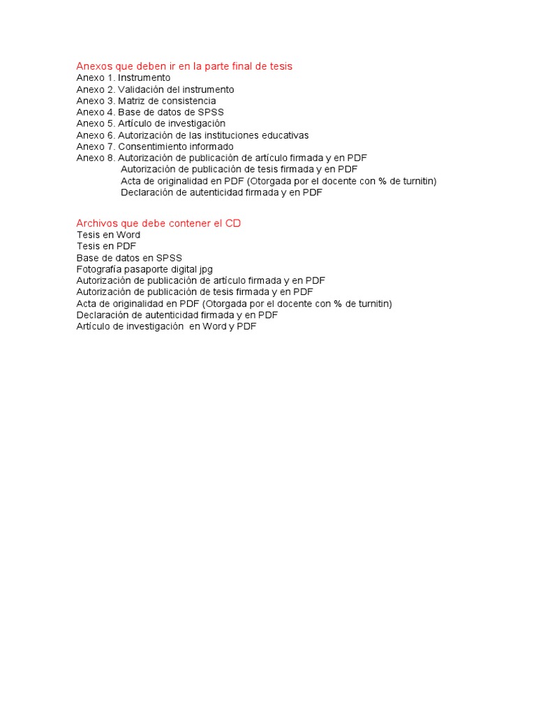 Anexos y Archivos para Tesis Final | PDF