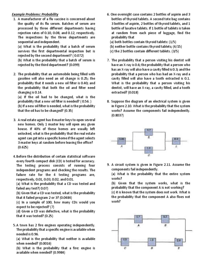Math-403 Sample-Problems Probability | PDF