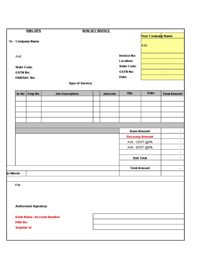Invoice Format | PDF