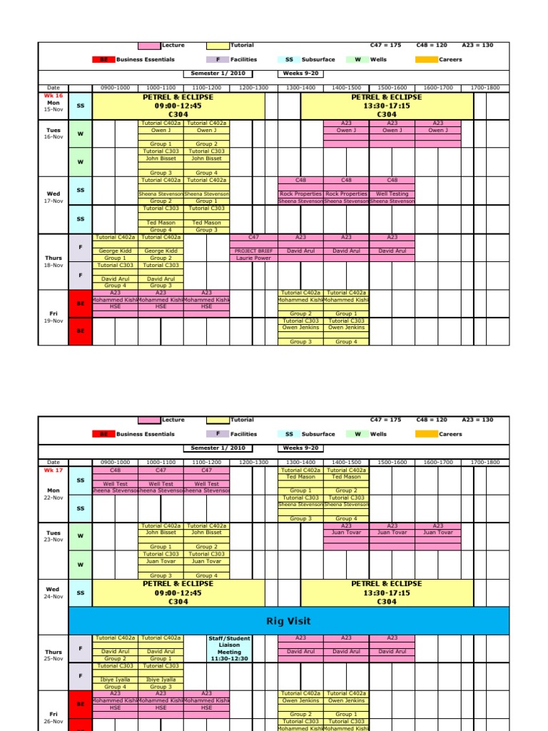 Time Table | PDF | Teaching | Pedagogy