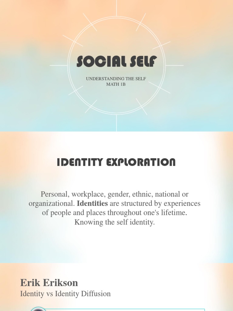 Social Self: Understanding The Self Math 1B | Identity (Social Science ...