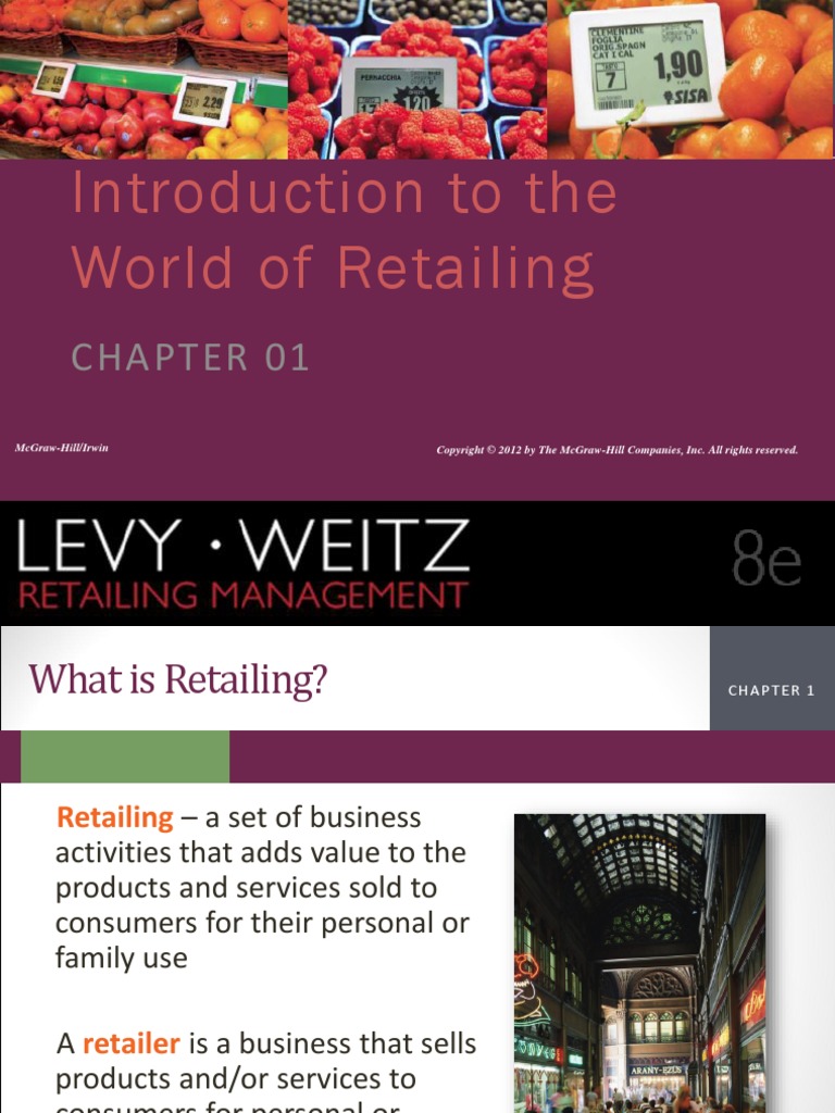 Chapter 1 Introduction To The World of Retailing | PDF | Retail | Merchandising