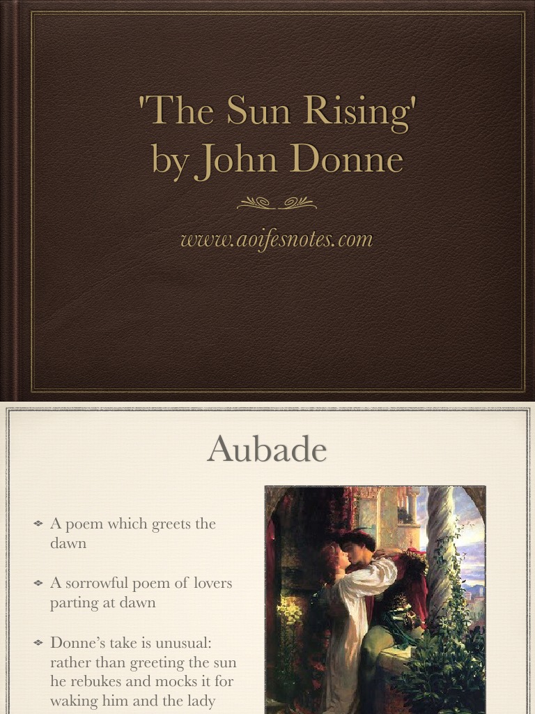 Donne - The Sun Rising | PDF
