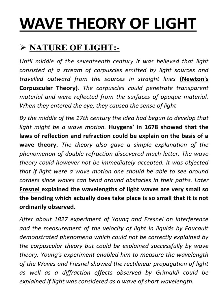 Wave Nature Class 12 Project | PDF | Diffraction | Polarization (Waves)