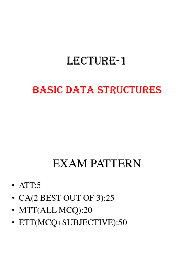Basic Data Structures | PDF | Data Type | Array Data Structure