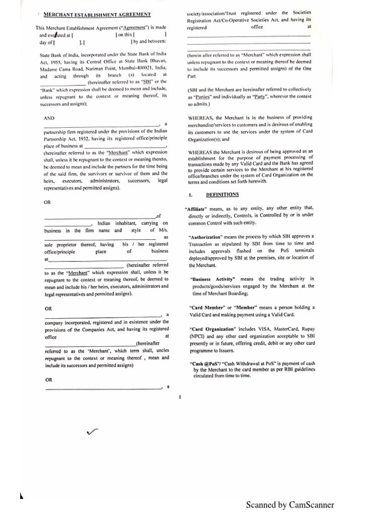 Sbi Pos Form | PDF