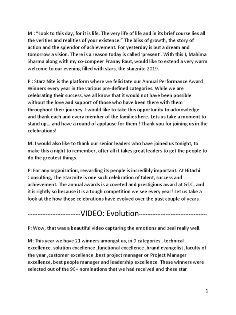 Corporate Anchoring Script | PDF | Leadership | Business