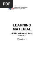 5e's Lesson Plan in EPP5 - Industrial Arts | PDF
