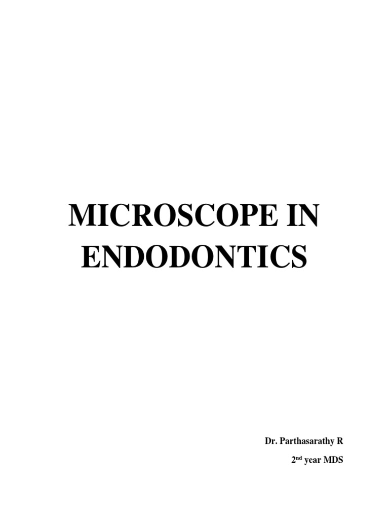Microscope in Endodontics | PDF | Angular Resolution | Optics
