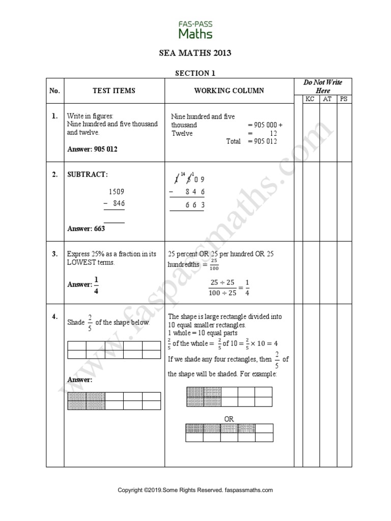 Sea Maths 2013 | PDF | Triangle | Area