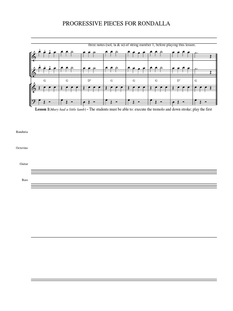 Rondalla Music Sheets | PDF
